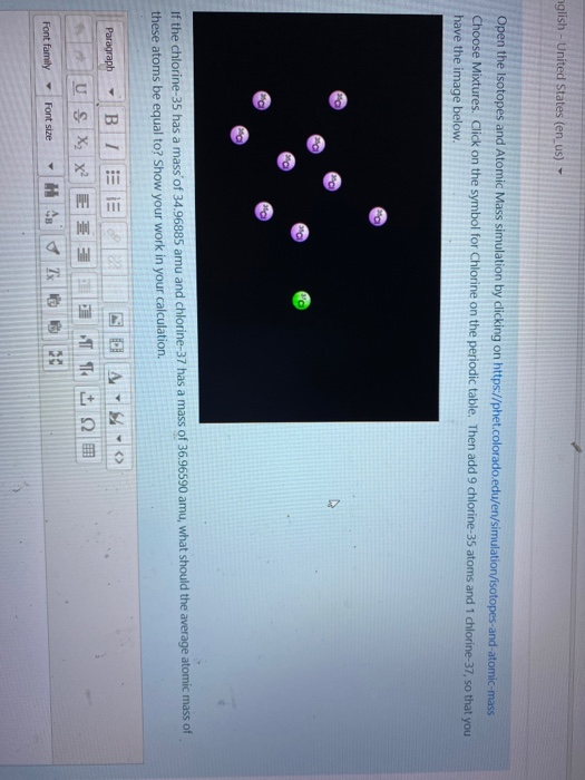 Solved nglish - United States (en_us) Open the Isotopes and | Chegg.com