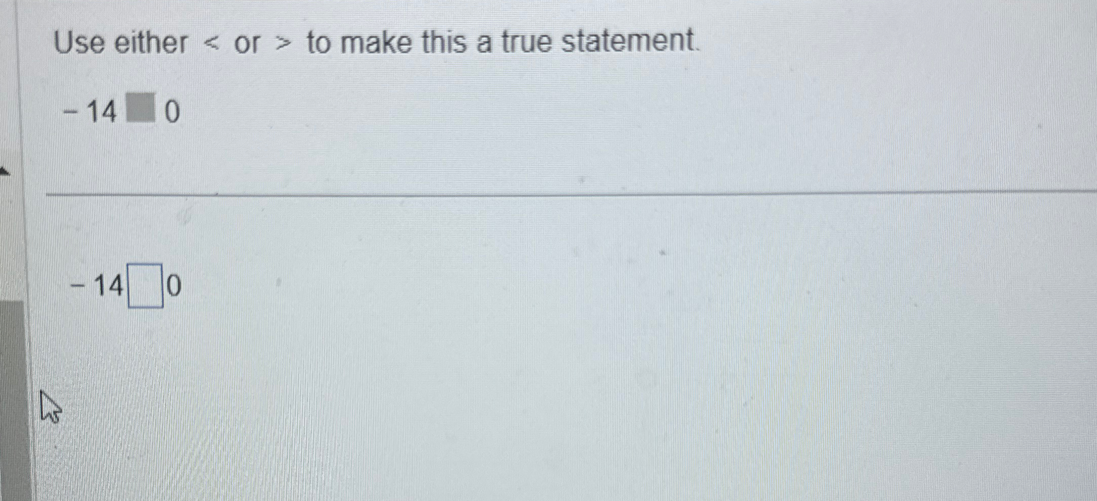 Solved Use either ﻿to make this a true | Chegg.com