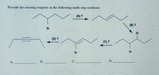 Solved Provide the missing reagents in the following multi | Chegg.com