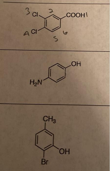Solved 3 a 2 COOH! 4 СІ S ОН H2N CH3 OH Br | Chegg.com