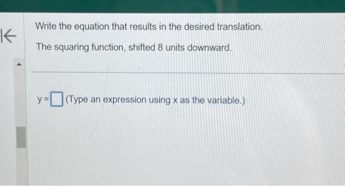 Solved K Write the equation that results in the desired | Chegg.com