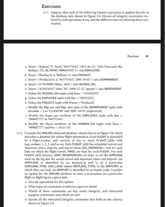 Solved Exercises 3.11. Suppose that each of the following | Chegg.com