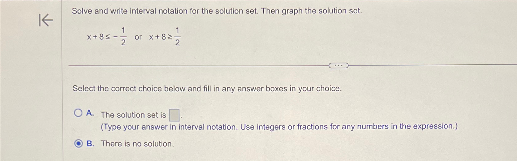 Solve and write interval notation for the solution | Chegg.com