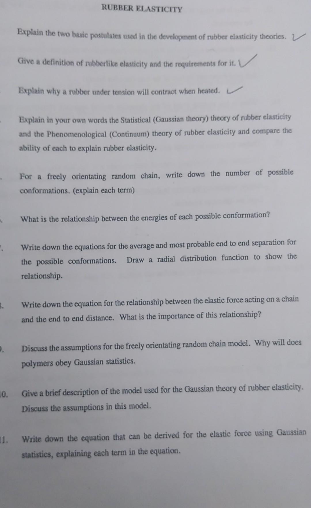Solved RUBBER ELASTICITY Explain the two basic postulates | Chegg.com Solved RUBBER ELASTICITY Explain the two basic postulates | Chegg.com