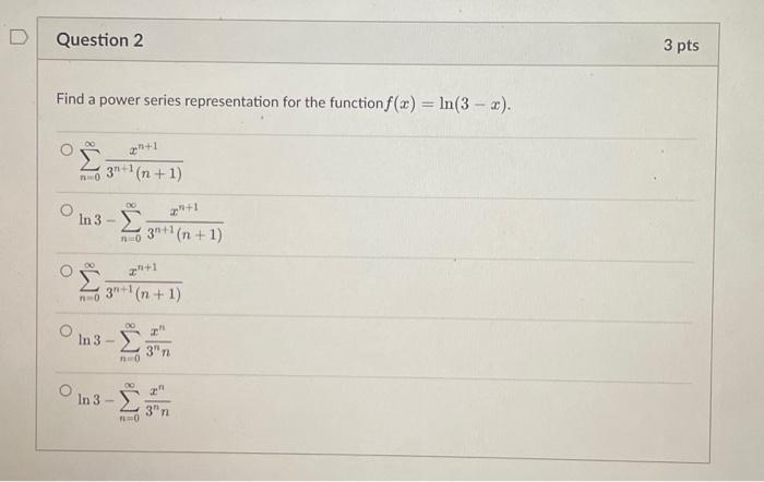 Solved Find a power series representation for the function | Chegg.com