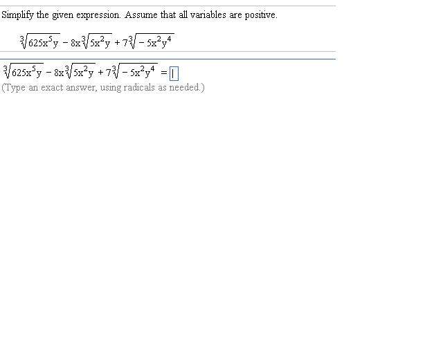 Solved Simplify the given expression. Assume that all | Chegg.com
