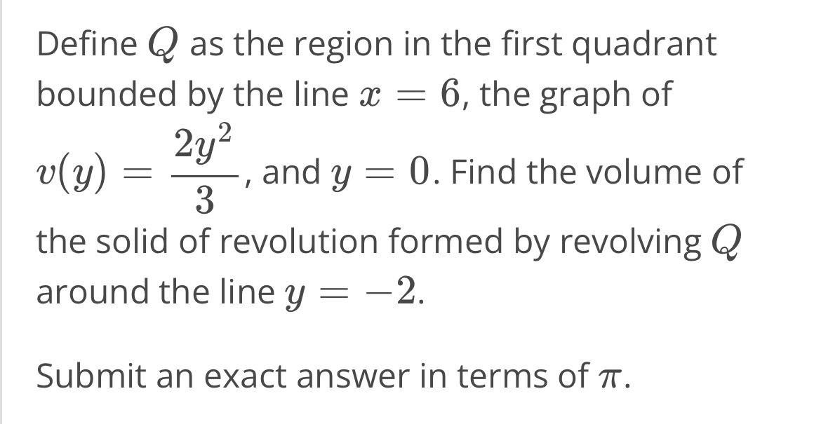 Solved Define Q as the region in the first quadrant bounded | Chegg.com