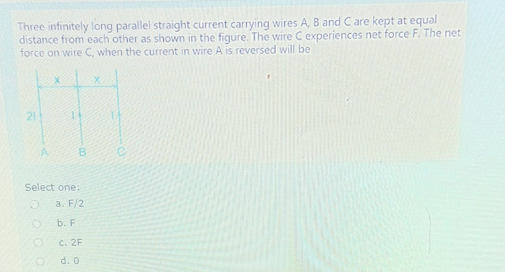 Solved Three infinitely long parallel straight current | Chegg.com
