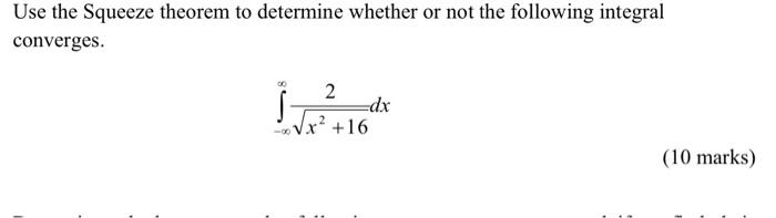 Solved Use the Squeeze theorem to determine whether or not | Chegg.com