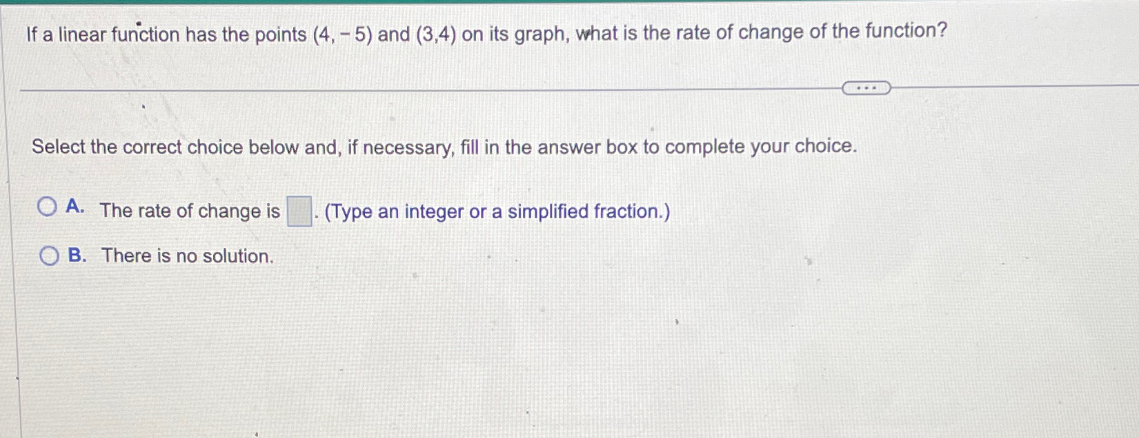 Solved If a linear function has the points (4,-5) ﻿and (3,4) | Chegg.com