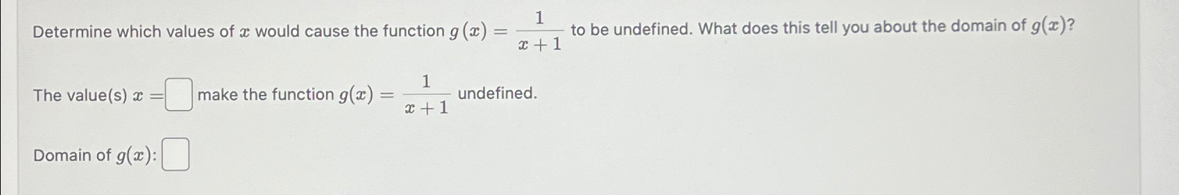 Solved Determine which values of x ﻿would cause the function | Chegg.com