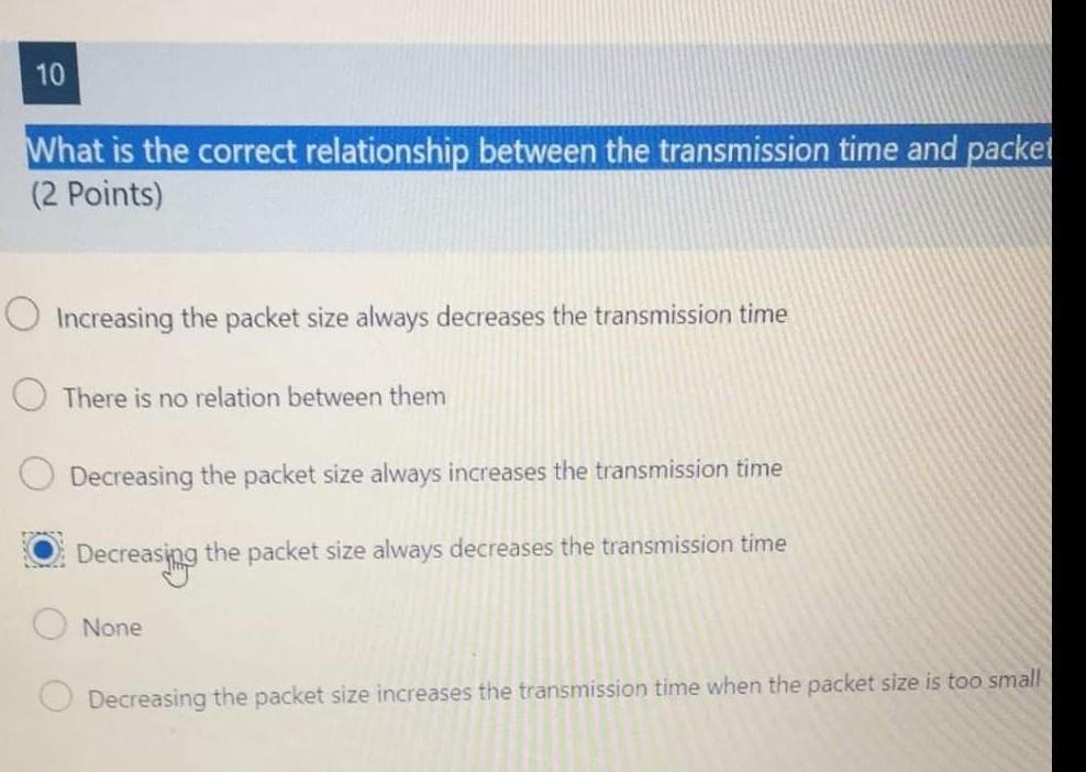 Solved 10 What is the correct relationship between the | Chegg.com