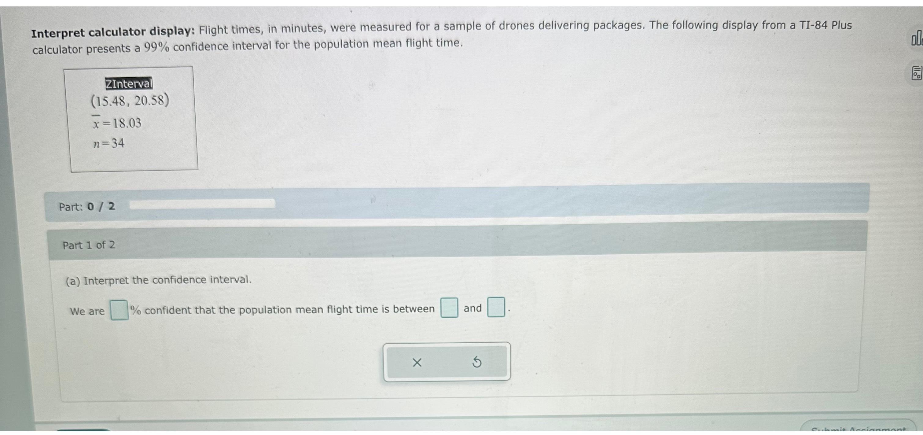 Solved Interpret calculator display: Flight times, in | Chegg.com