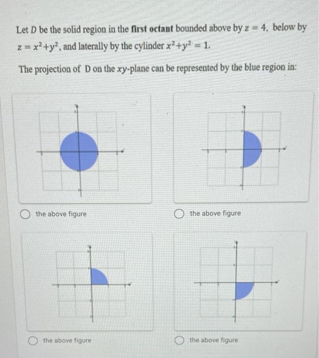 Solved Let D be the solid region in the first octant bounded | Chegg.com
