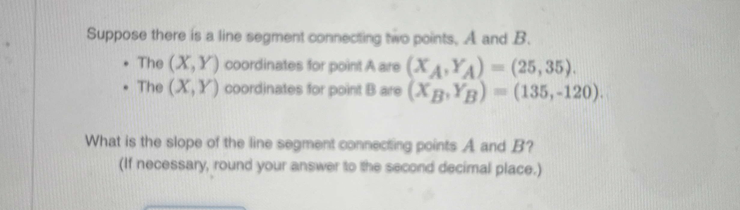 Solved Suppose there is a line segment connecting two | Chegg.com