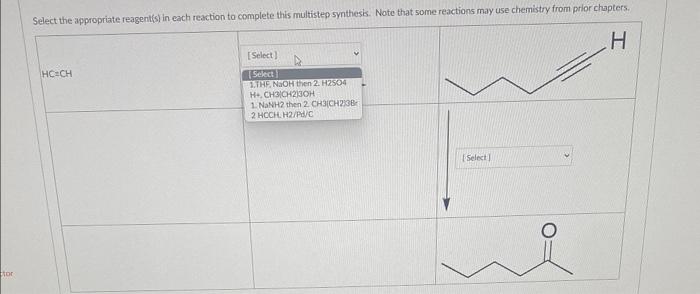 Solved Select the appropriate reagent(s) in each reation to | Chegg.com