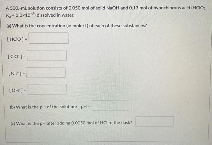 Solved Does any solid PbCl2 form when 3.5 mg of NaCl is | Chegg.com