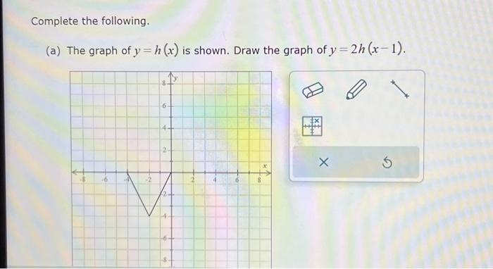 Solved (a) The graph of y=h(x) is shown. Draw the graph of | Chegg.com