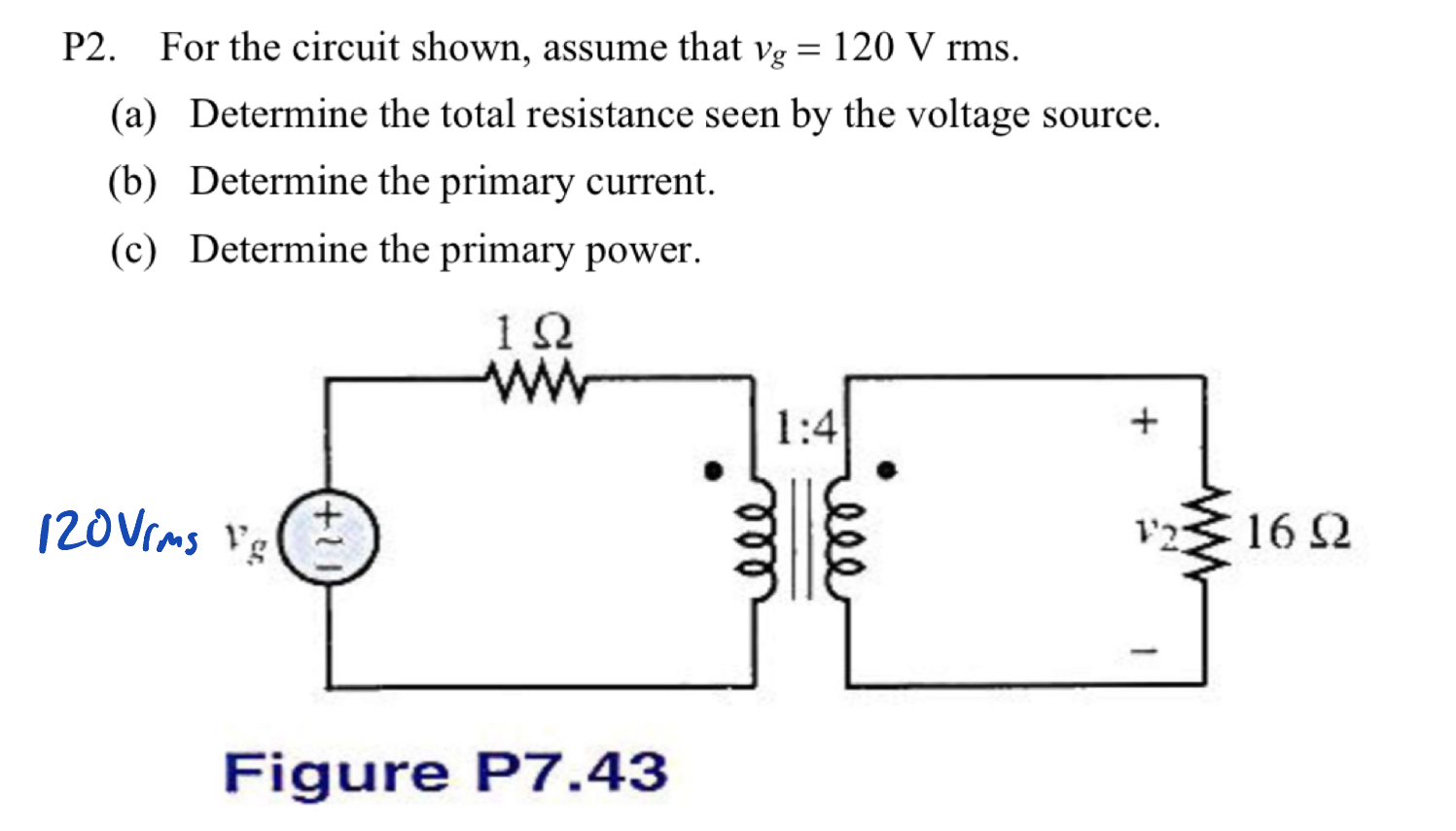 Solved P2. ﻿For the circuit shown, assume that | Chegg.com