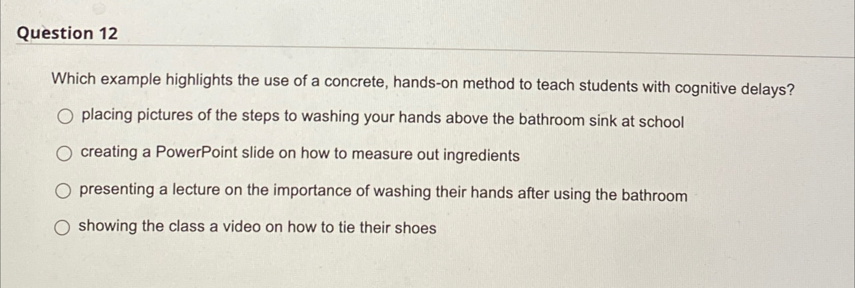 Solved Question 12Which example highlights the use of a | Chegg.com