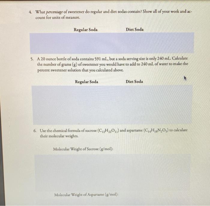 Solved Soda Lab Worksheet 1. What is the purpose and your | Chegg.com