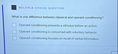 Solved MULTIPLE-CHOICE QUESTIONWhat is one difference | Chegg.com