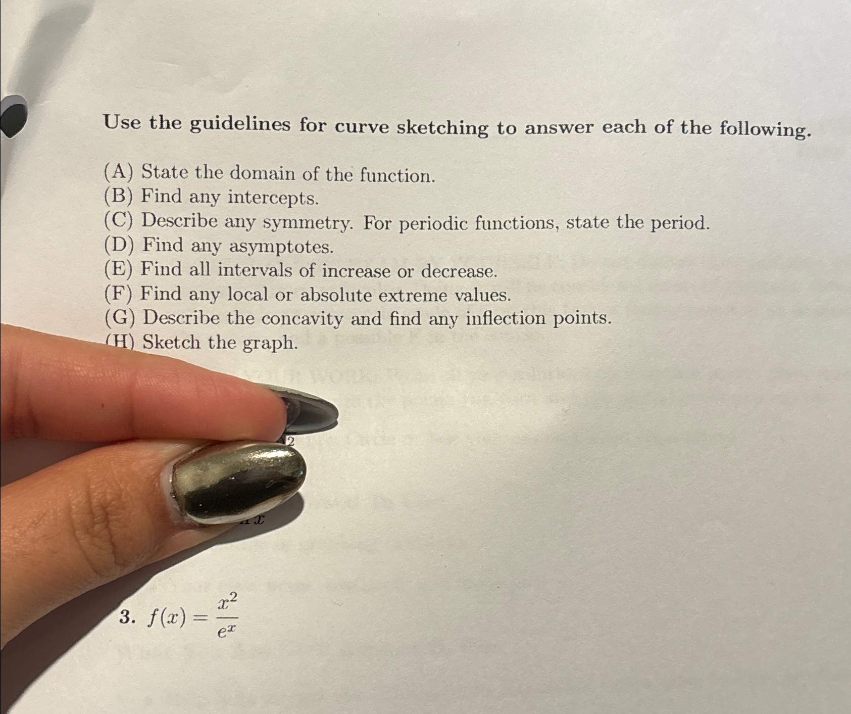 Solved Use the guidelines for curve sketching to answer each | Chegg.com