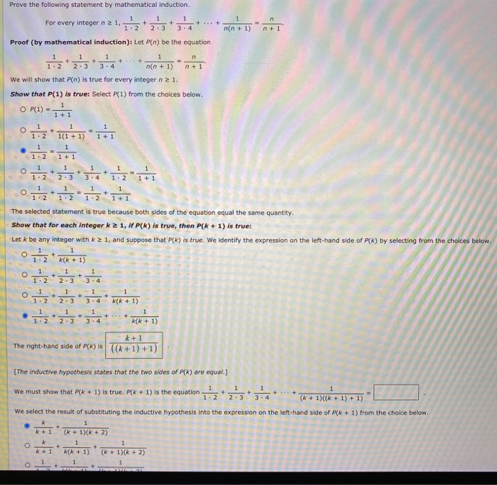Solved Prove the following statement by mathematical | Chegg.com