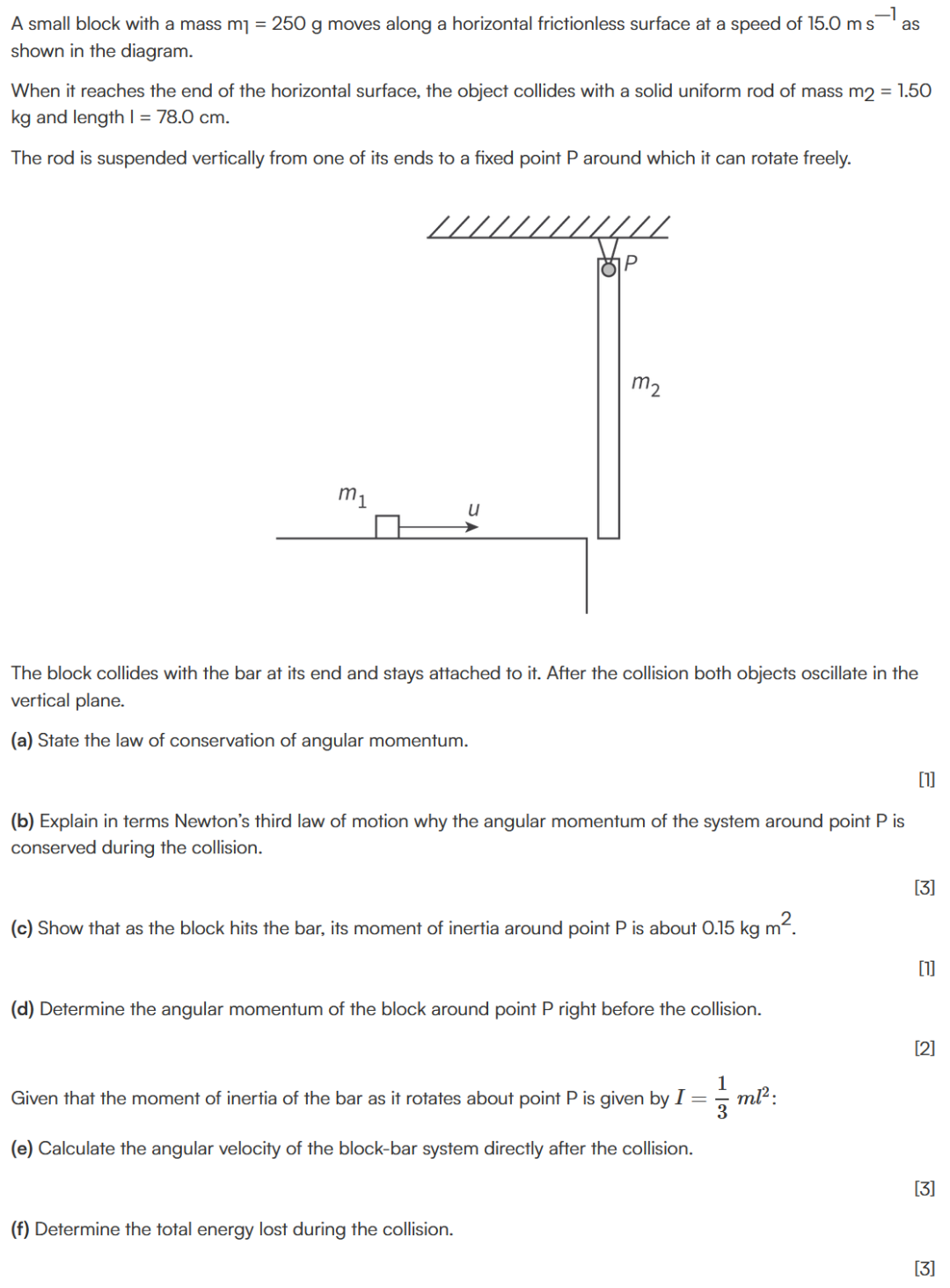 Solved A small block with a mass ml=250g ﻿moves along a | Chegg.com