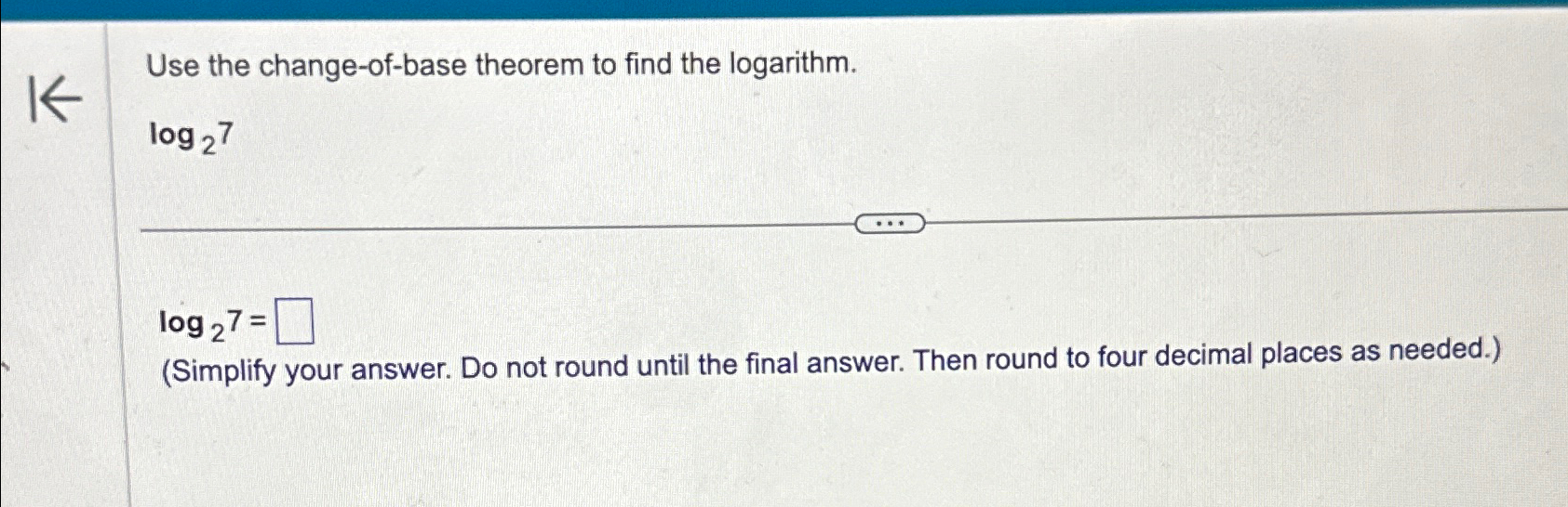 Solved Use the change-of-base theorem to find the | Chegg.com