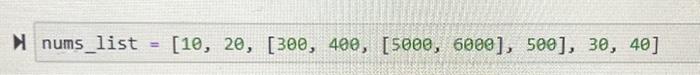 Solved nums_list | Chegg.com