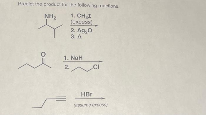 Solved Predict the product for the following reactions. 3. Δ | Chegg.com