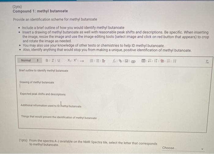 Solved Data And Report Submission - NMR Spectroscopy (28pts) | Chegg.com