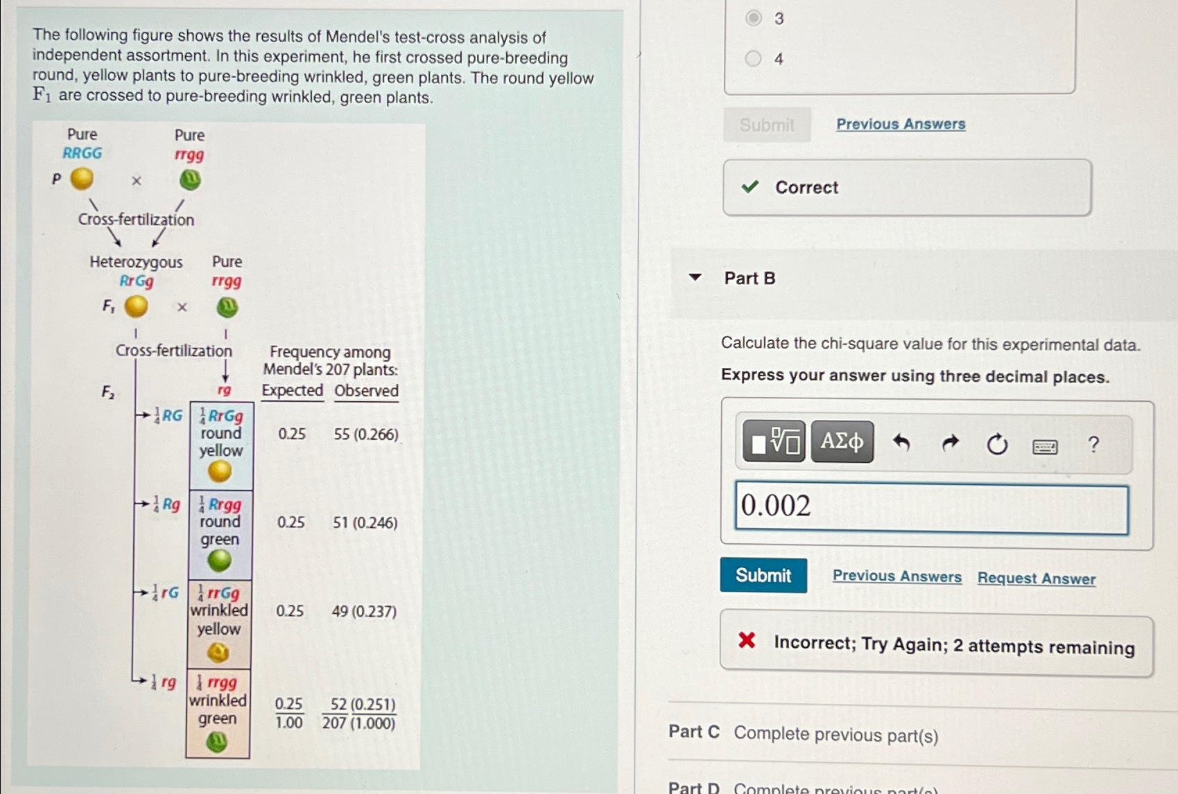 Solved The following figure shows the results of Mendel's | Chegg.com
