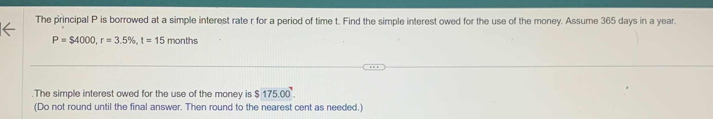Solved The principal P ﻿is borrowed at a simple interest | Chegg.com