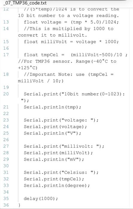 Solved 1. Based on the tmpCel variable, calculate and | Chegg.com