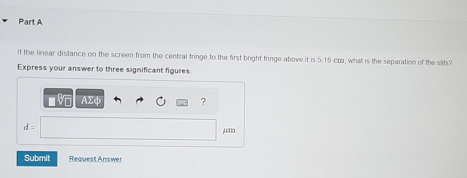 Solved Light with a wavelength of 559 nm passes through two | Chegg.com