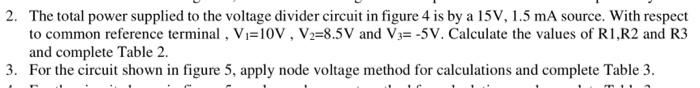 Solved The total power supplied to the voltage divider | Chegg.com