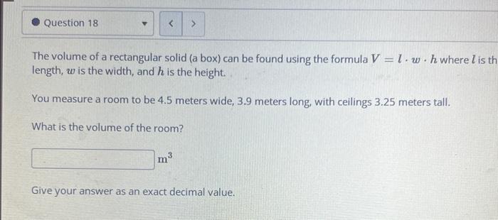 Solved The volume of a rectangular solid (a box) can be | Chegg.com