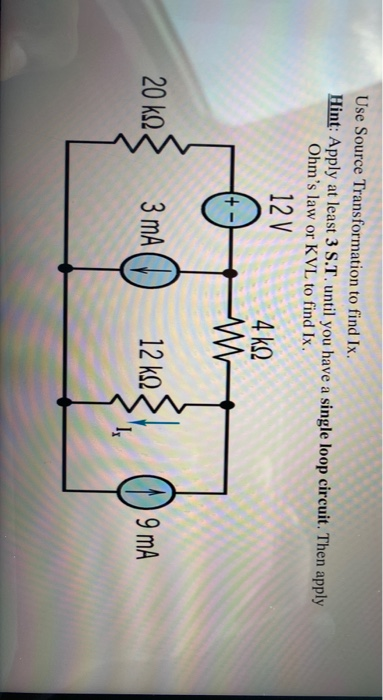Solved Use Source Transformation to find Ix. Hint: Apply at | Chegg.com