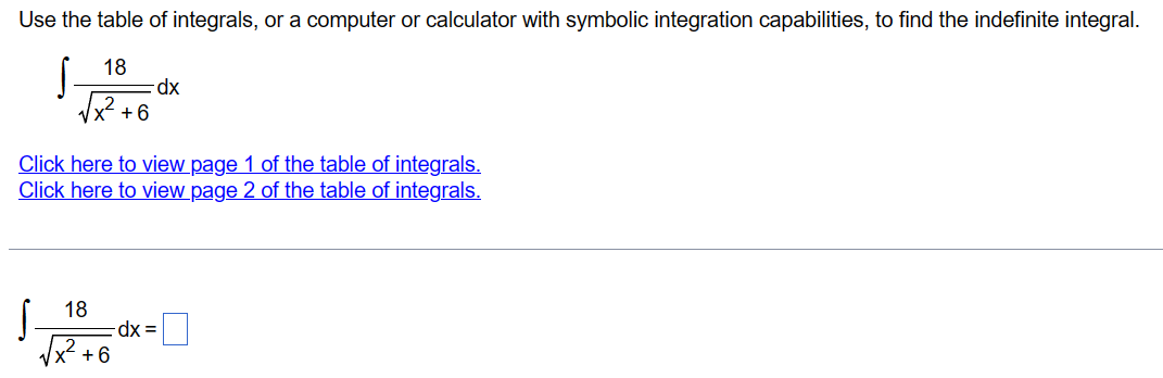 Solved Use the table of integrals, or a computer or | Chegg.com