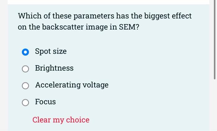 Solved Scanning Electron Microscope (SEM) help us to see the | Chegg.com