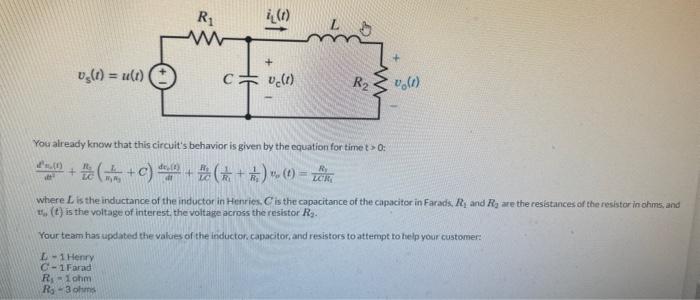 Solved V0(t)=Ate−Bt+Ce−Bt+D Volts Given: α=2ω (omega) =2You | Chegg.com