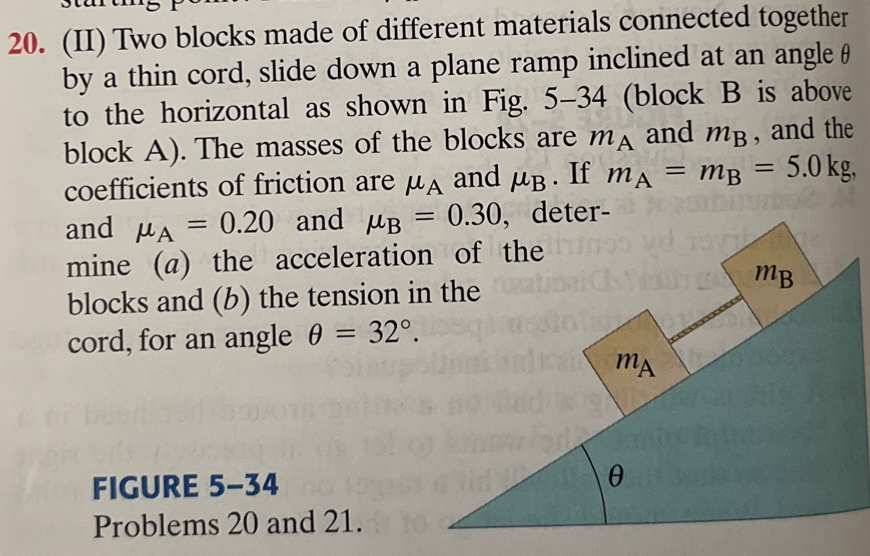 Solved (II) ﻿Two blocks made of different materials | Chegg.com
