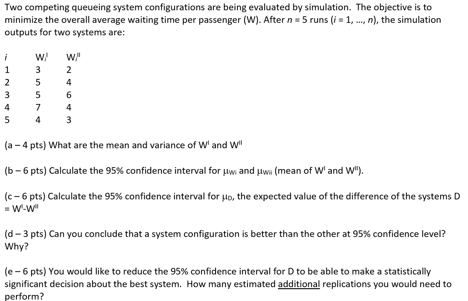 Solved Two competing queueing system configurations are | Chegg.com