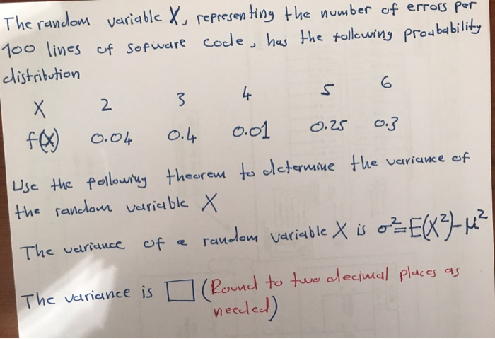 Solved The random variable X, representing the number of | Chegg.com