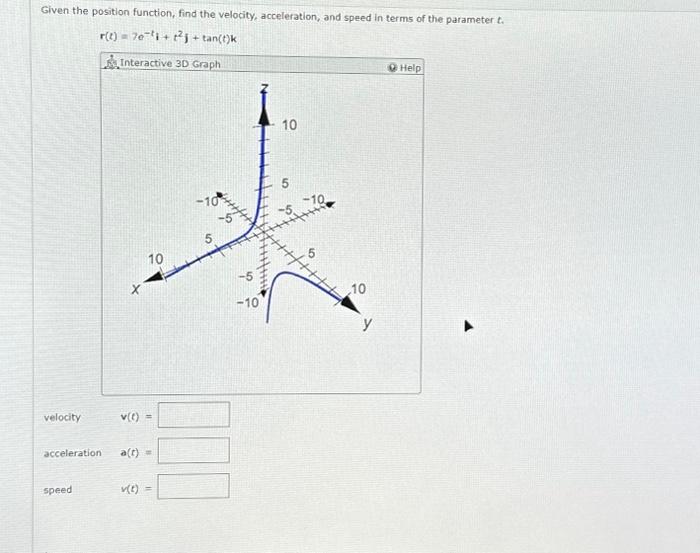 Solved Given the position function, find the velocity, | Chegg.com