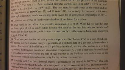 Derive an expression for the steady state temperature | Chegg.com