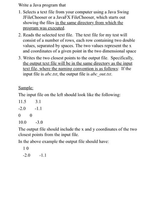 Solved Write a Java program that 1. Selects a text file from | Chegg.com