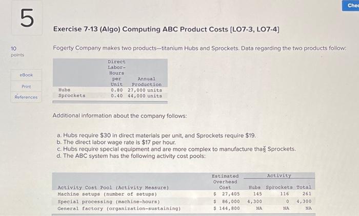 Solved Chec Oา Exercise 7-13 (Algo) Computing ABC Product | Chegg.com